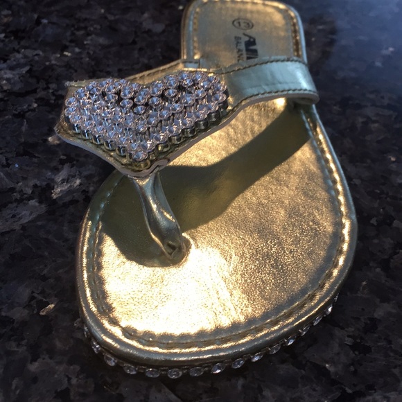 Air Balance | Shoes | New Girls Golden Bedazzled Sandals | Poshmark